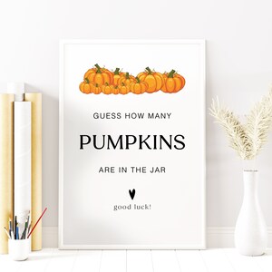 Editable Guess How Many Pumpkins Sign, How Many Pumpkin Game Template ...