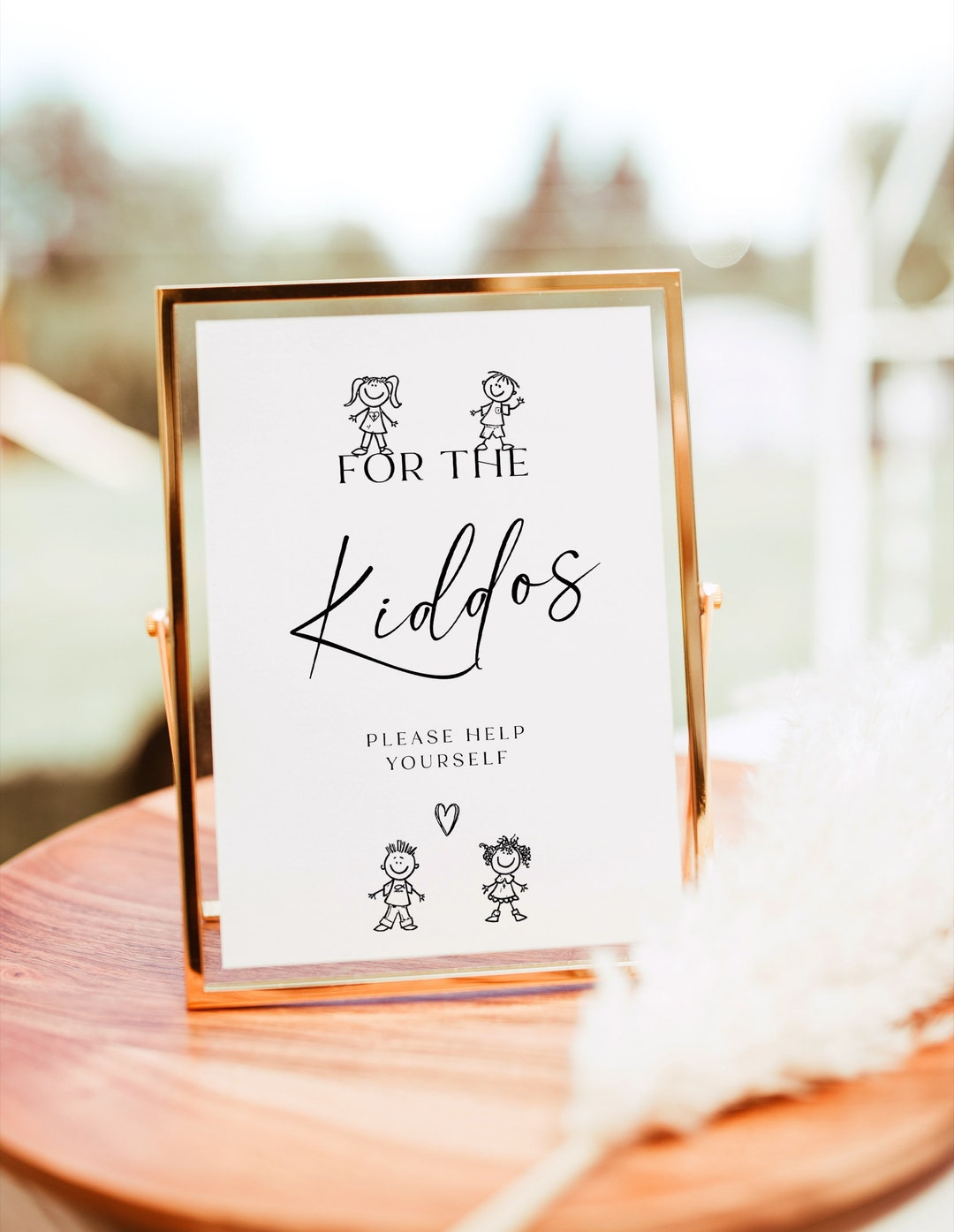 Kids Wedding Activity Sign, Kiddos Kids Activity Sign, for the Kiddos ...