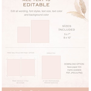 Design Your Own Wedding Sign, Create Your Custom Bridal Sign, Editable ...