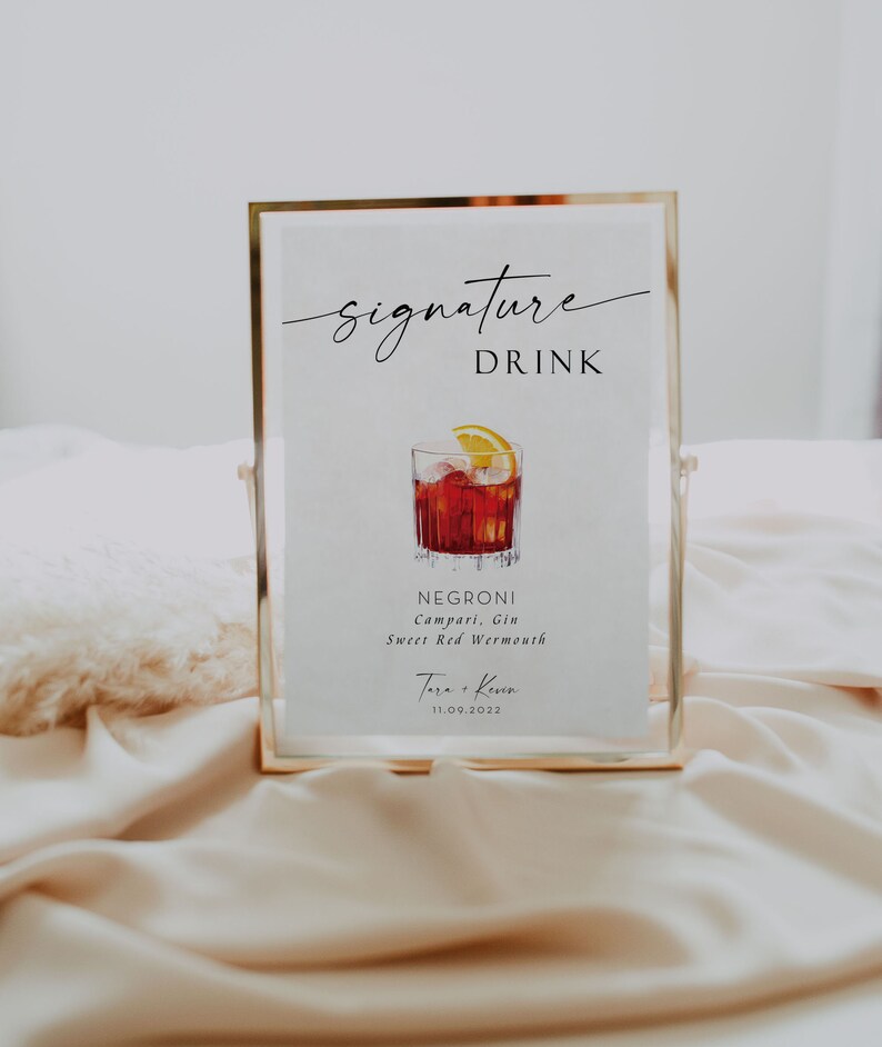 Signature Drink Sign Template Editable Download Sign - Etsy