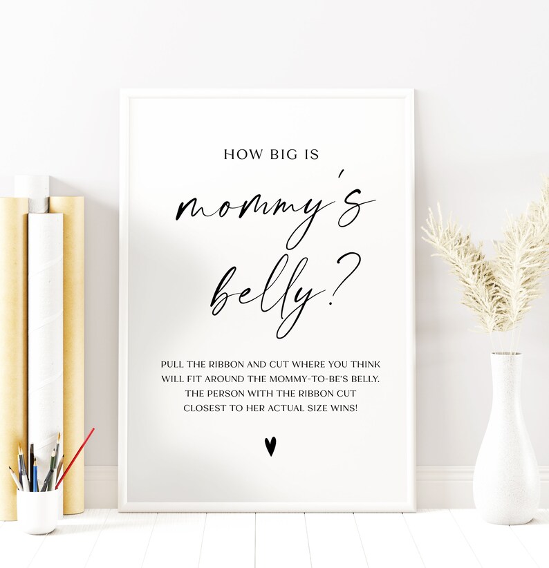 How Big is Her Belly Sign and Tickets How Big is Mommy's - Etsy