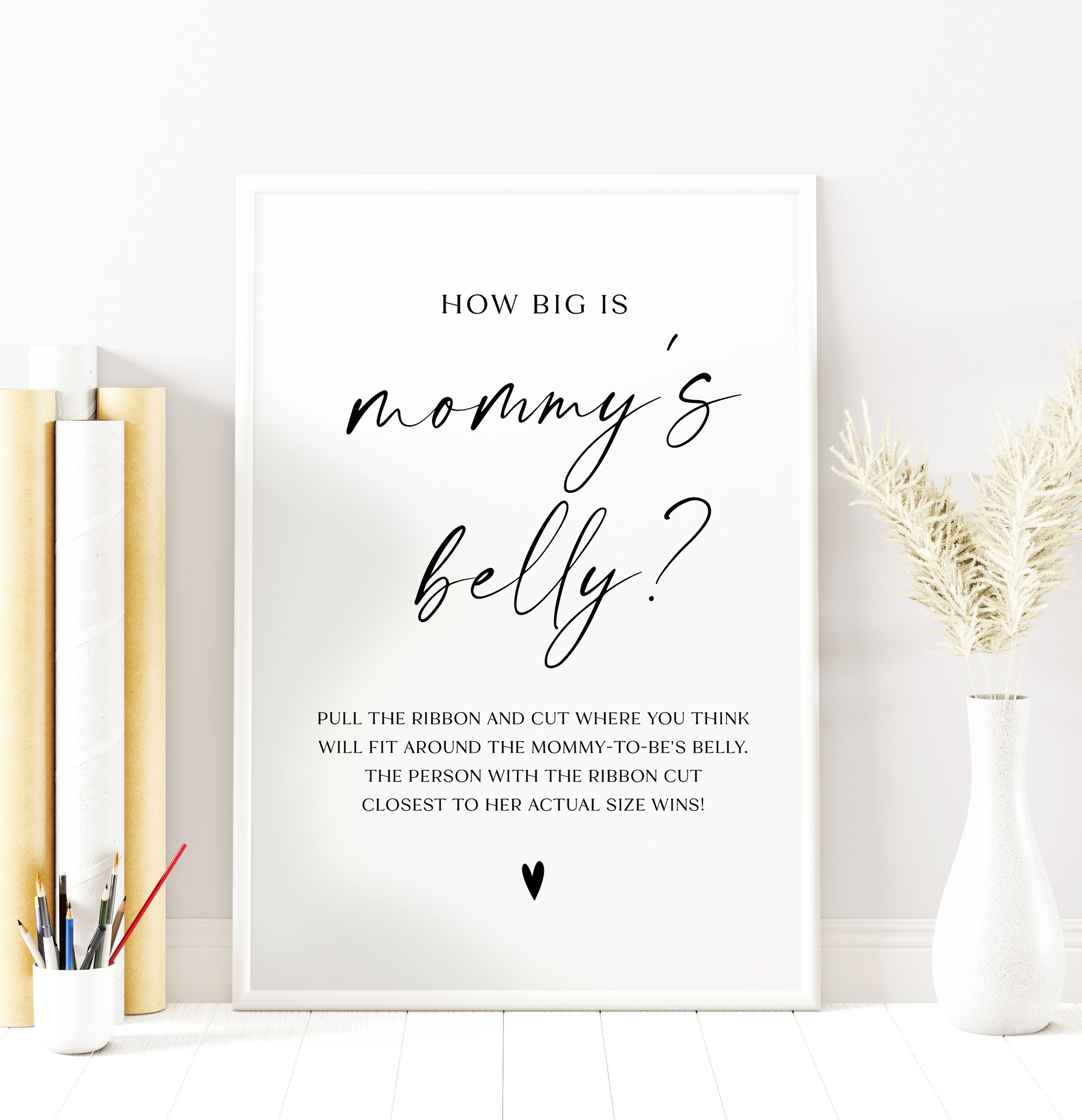 How Big is Her Belly Sign and Tickets How Big is Mommy's - Etsy