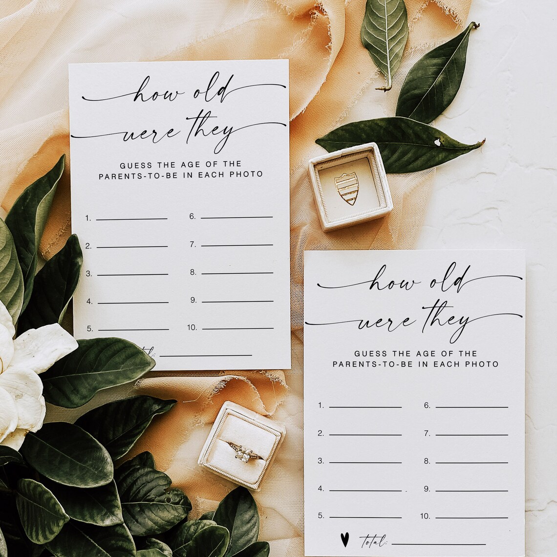 How Old Were the Parents-to-be Game Sign, How Old Were They Baby Shower ...