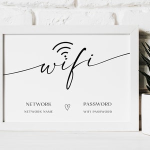 Editable Wifi Sign Be Our Guest Sign Printable Wifi Sign - Etsy