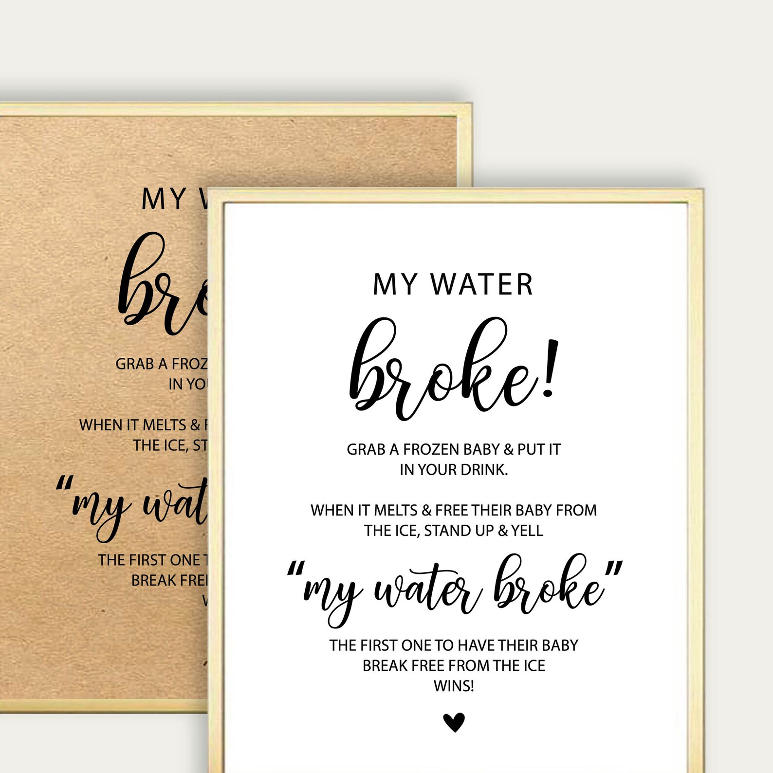 My Water Broke Game Frozen Baby Game Ice Cube My Water - Etsy