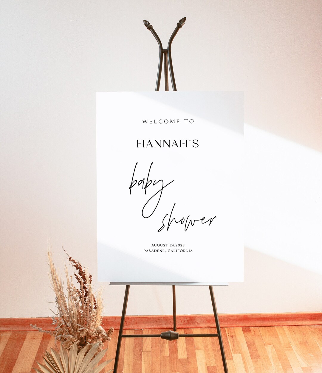 Editable Welcome Sign Template, Baby Shower Printable Sign, Printable ...