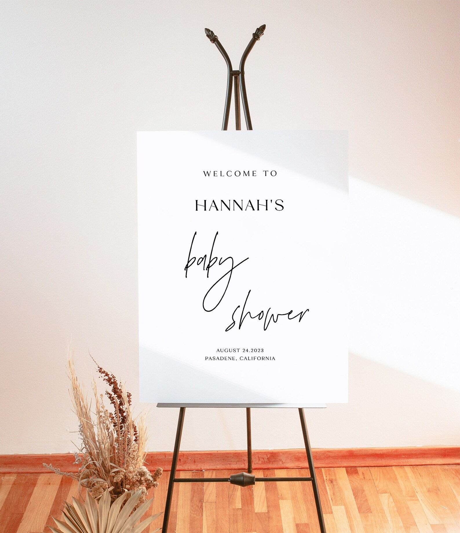 Editable Welcome Sign Template, Baby Shower Printable Sign, Printable ...