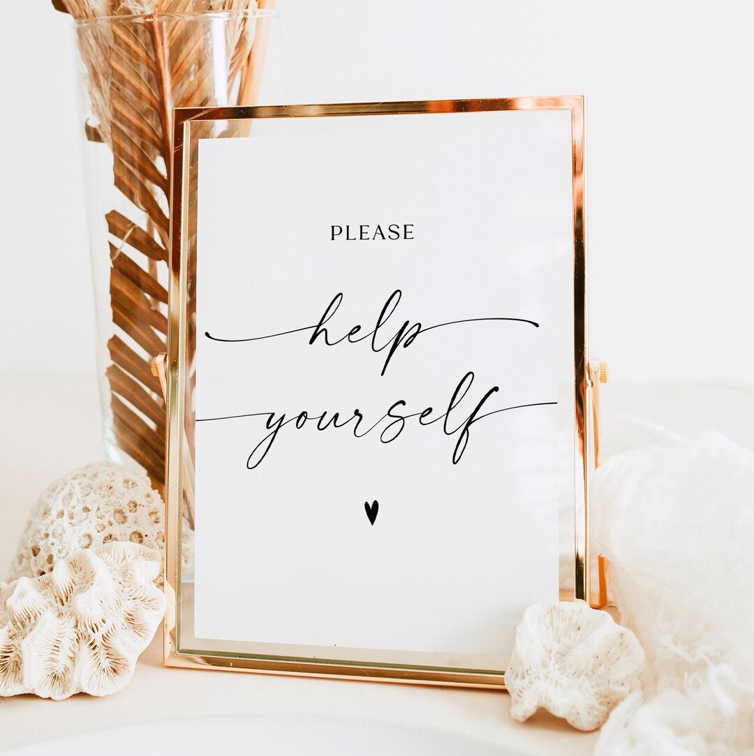 Please Help Yourself Baby Shower Sign, Baby Shower Reception Sign ...