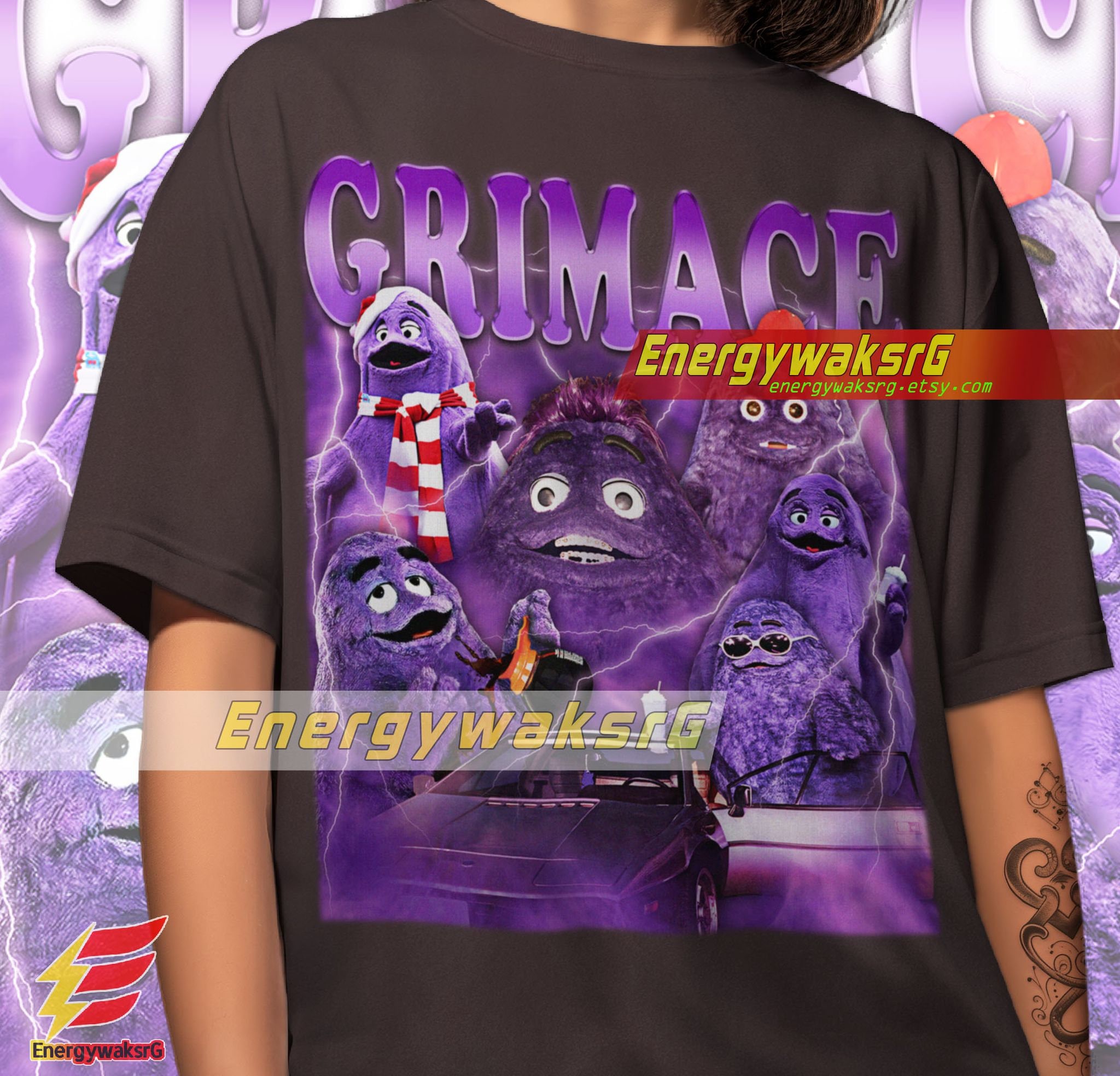 Retro Vintage Grimace Shake Shirt Funny Tik Tok Trend Meme, Grimace ...