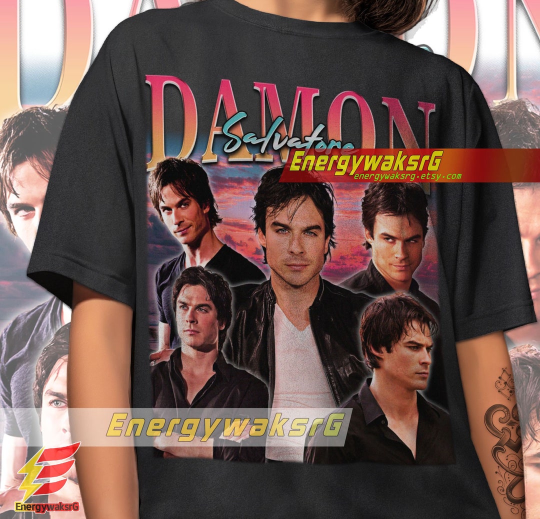 Retro Damon Salvatore Shirt-damon Salvatore Sweatshirt, Damon Salvatore ...