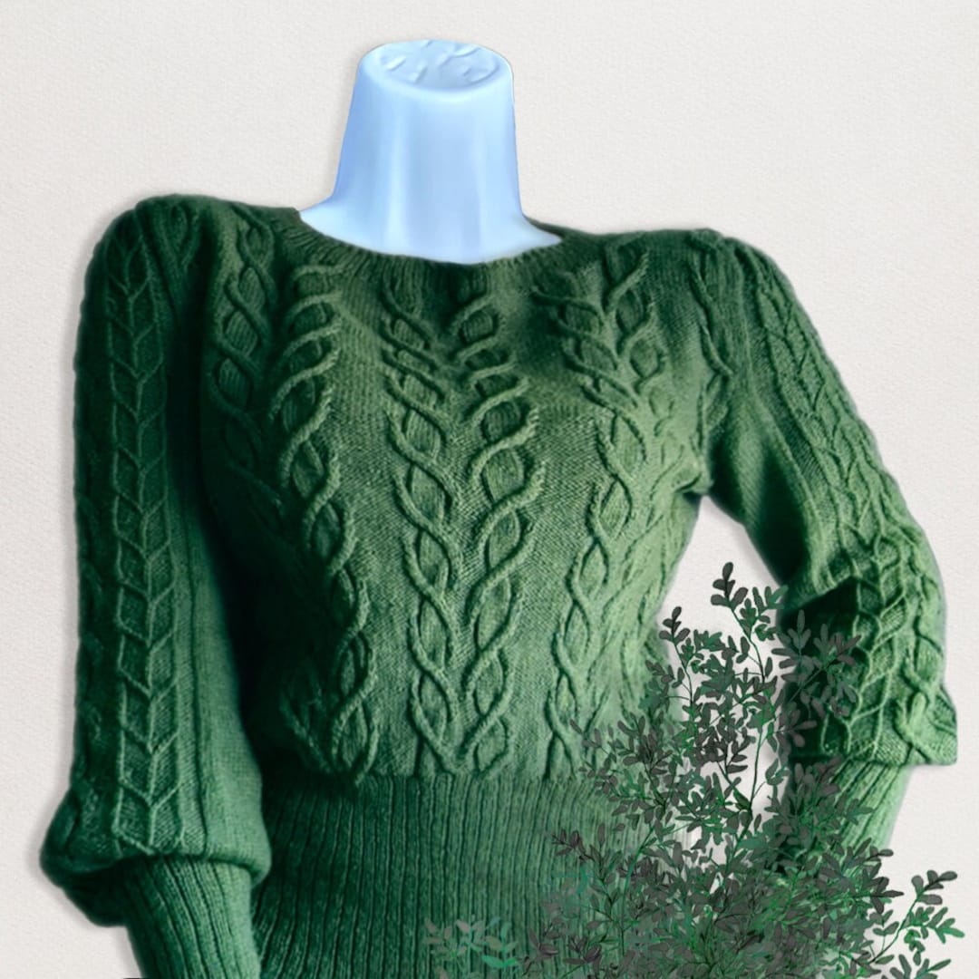 Forest Fairy - Knit Cabled Sweater Pattern (PDF File, English, Digital ...
