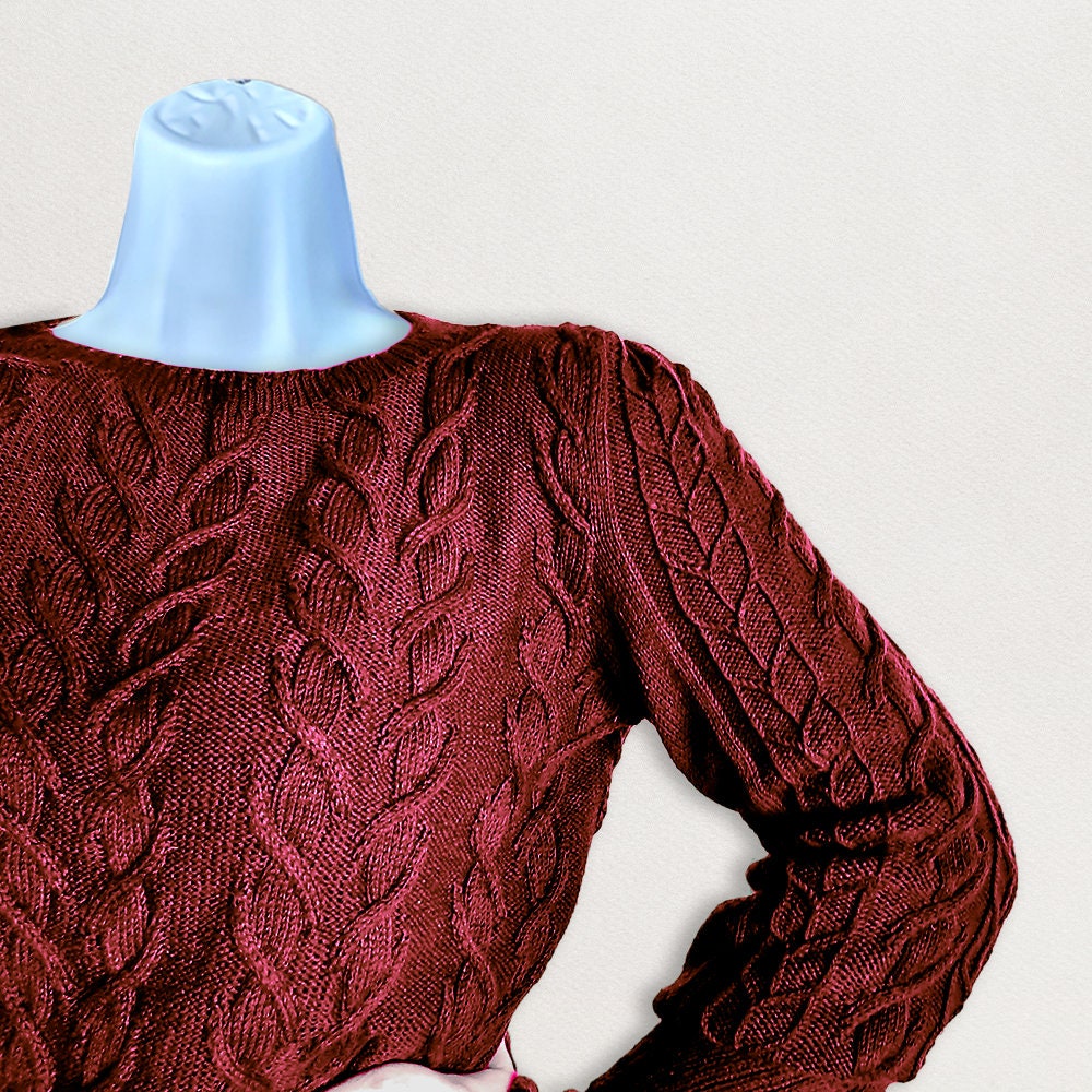 Forest Fairy - Knit Cabled Sweater Pattern (PDF File, English, Digital ...