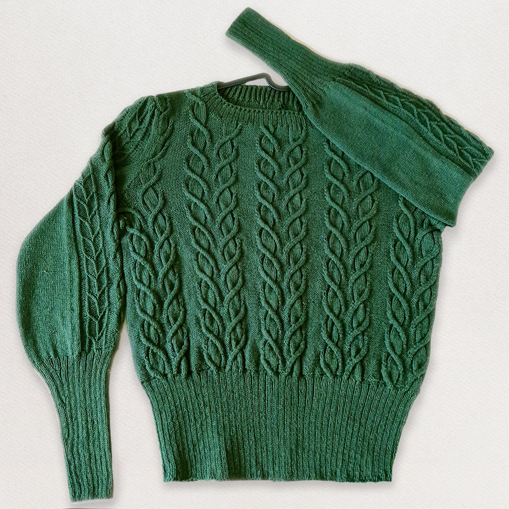 Forest Fairy - Knit Cabled Sweater Pattern (PDF File, English, Digital ...
