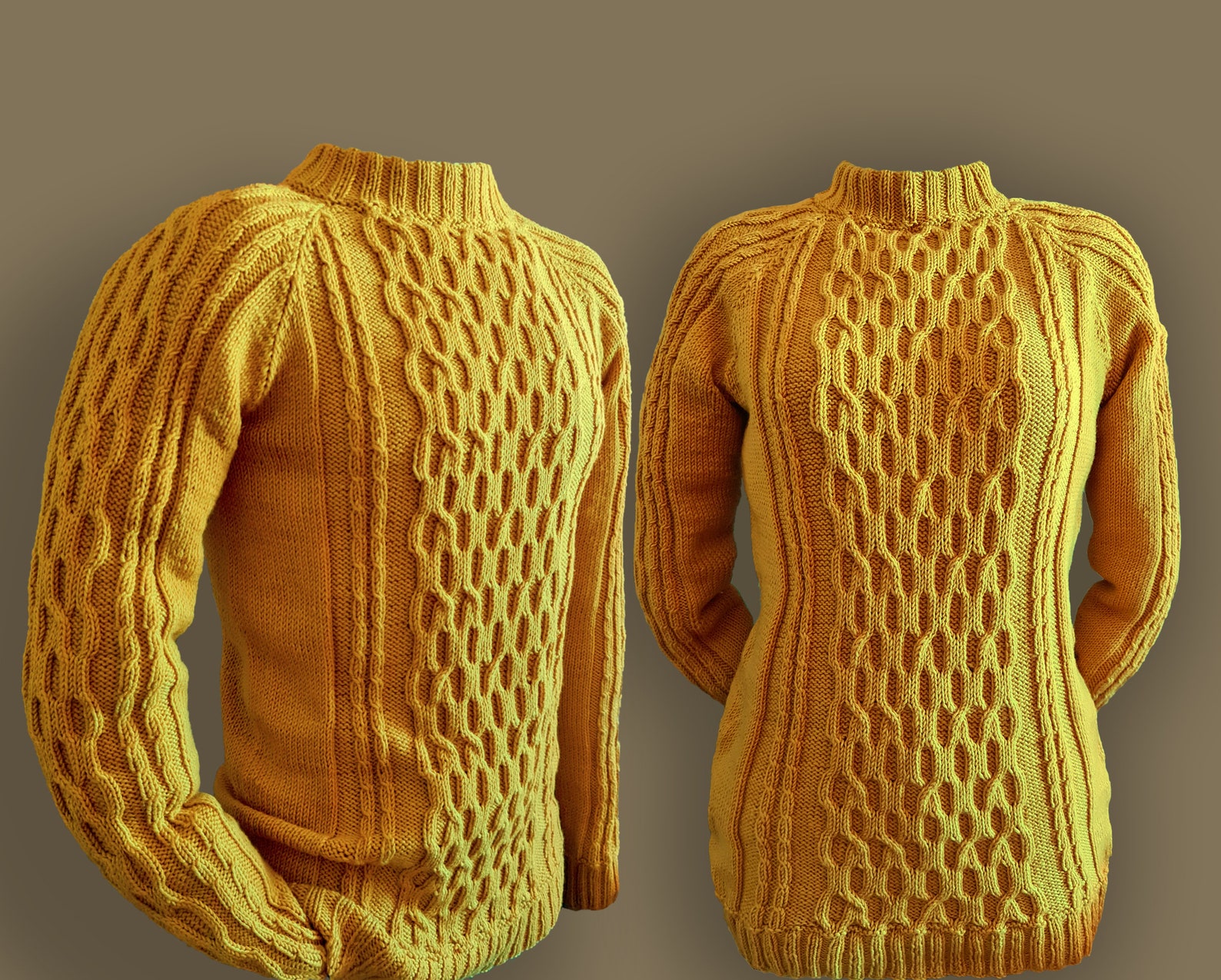 Interlaced - Knit Cable Sweater Pattern for Him and for Her, Unisex ...