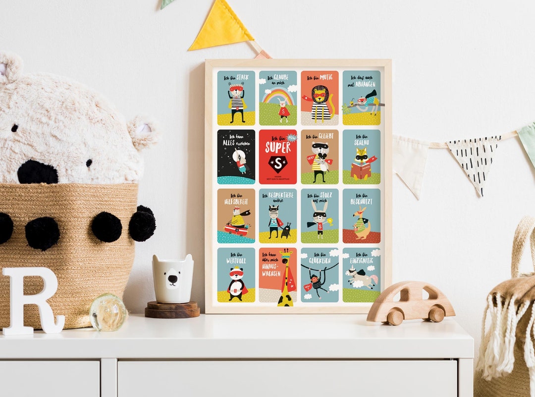Buy Children's Poster - I Am Super! | Superhero Encouragement Poster ...