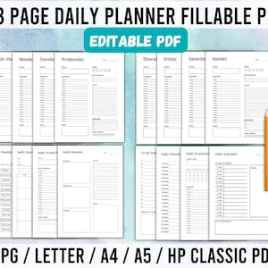Daily Hourly Planner, Adhd Planner Adult, Daily Schedule, Daily to Do ...