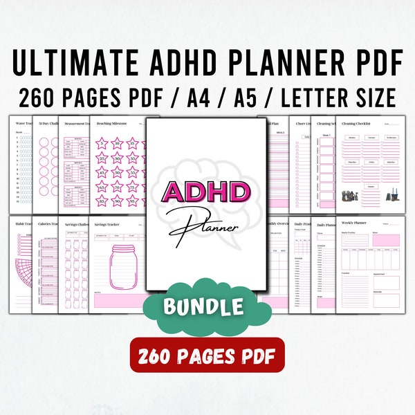 Adhd Planner Printable - Etsy