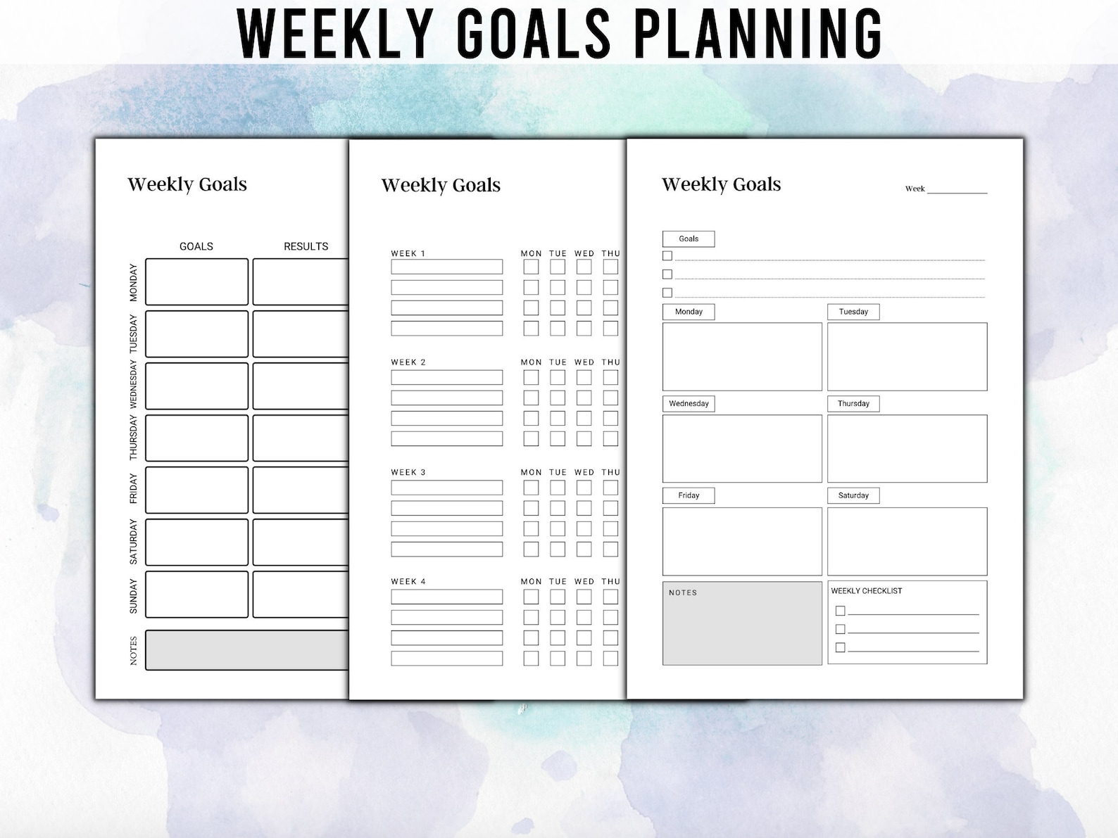 Editable Goal Planner Bundle, 2023 Goal Tracker Printable, Goal Setting ...
