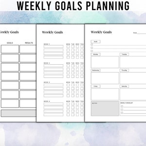 Editable Goal Planner Bundle, 2023 Goal Tracker Printable, Goal Setting ...