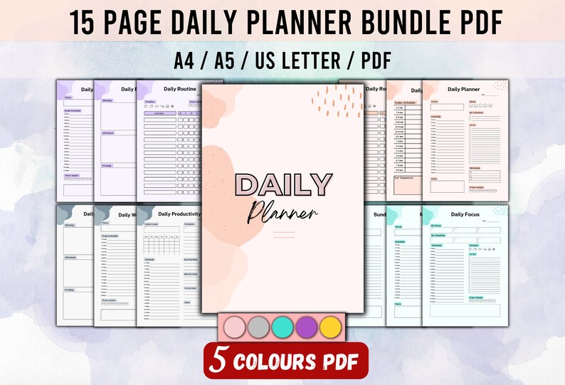 Daily Planner Printable Pdf Remarkable 2 Planner Daily - Etsy
