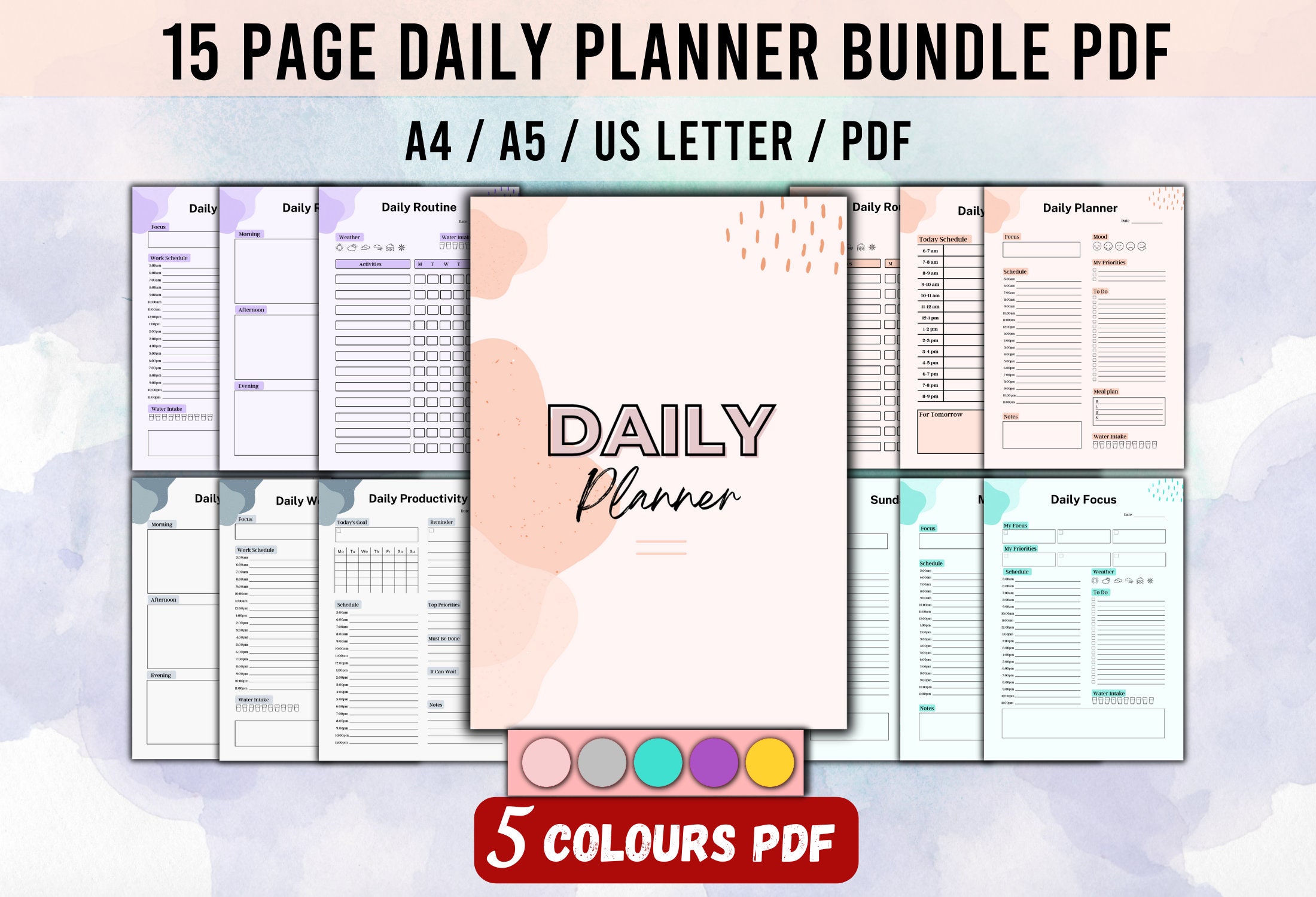 Daily Planner Printable Pdf Remarkable 2 Planner Daily - Etsy