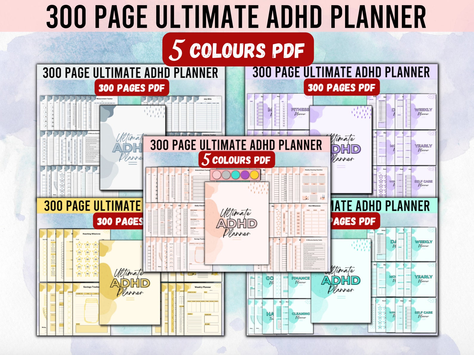 Ultimate ADHD Planner Bundles, Digital Planner Bundles Pdf, Daily ...