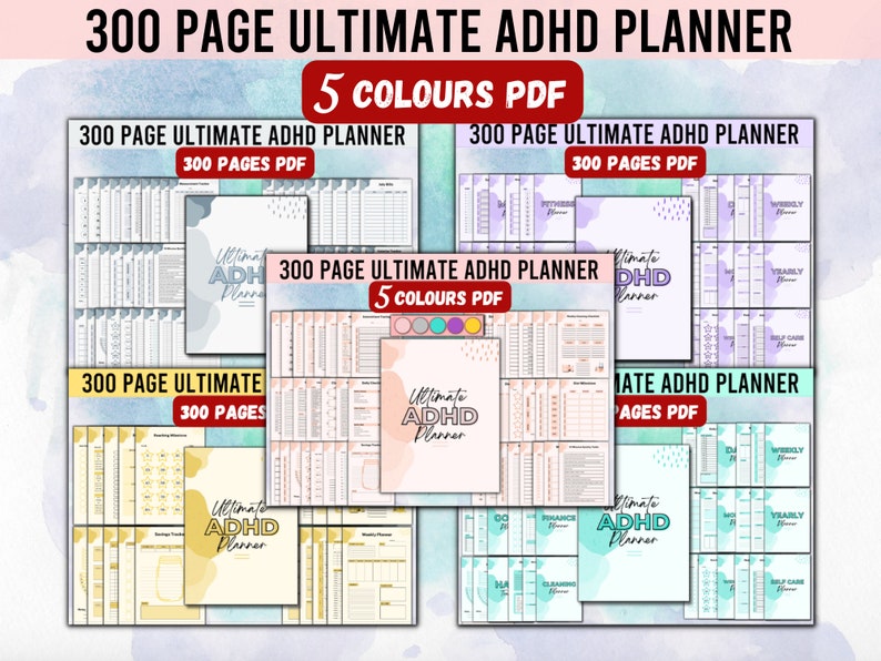 Ultimate ADHD Planner Bundles, Digital Planner Bundles Pdf, Daily ...