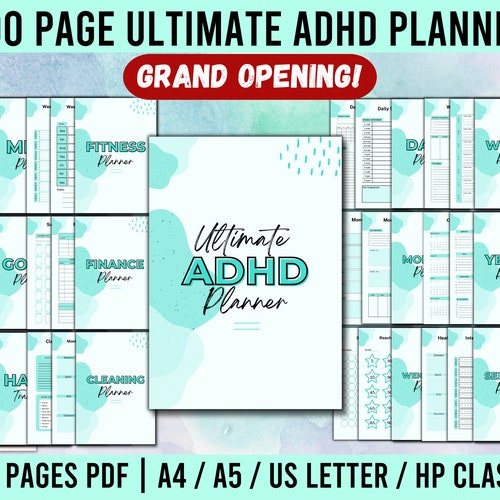ADHD Planner Adult Pdf Printable ADHD Planner ADHD Daily - Etsy