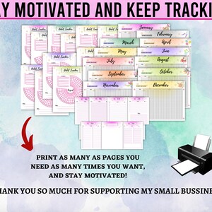 Pink Habit Tracker Printable, Daily and Monthly Habit Tracker Calendar ...