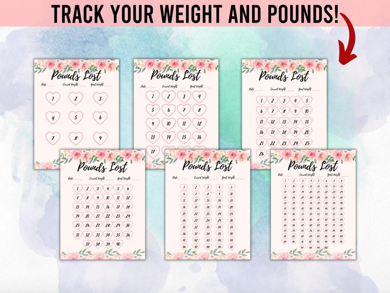 Weight Loss Journal Printable, Weight Loss Tracker Printable ...
