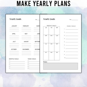 Editable Goal Planner Bundle, 2023 Goal Tracker Printable, Goal Setting ...