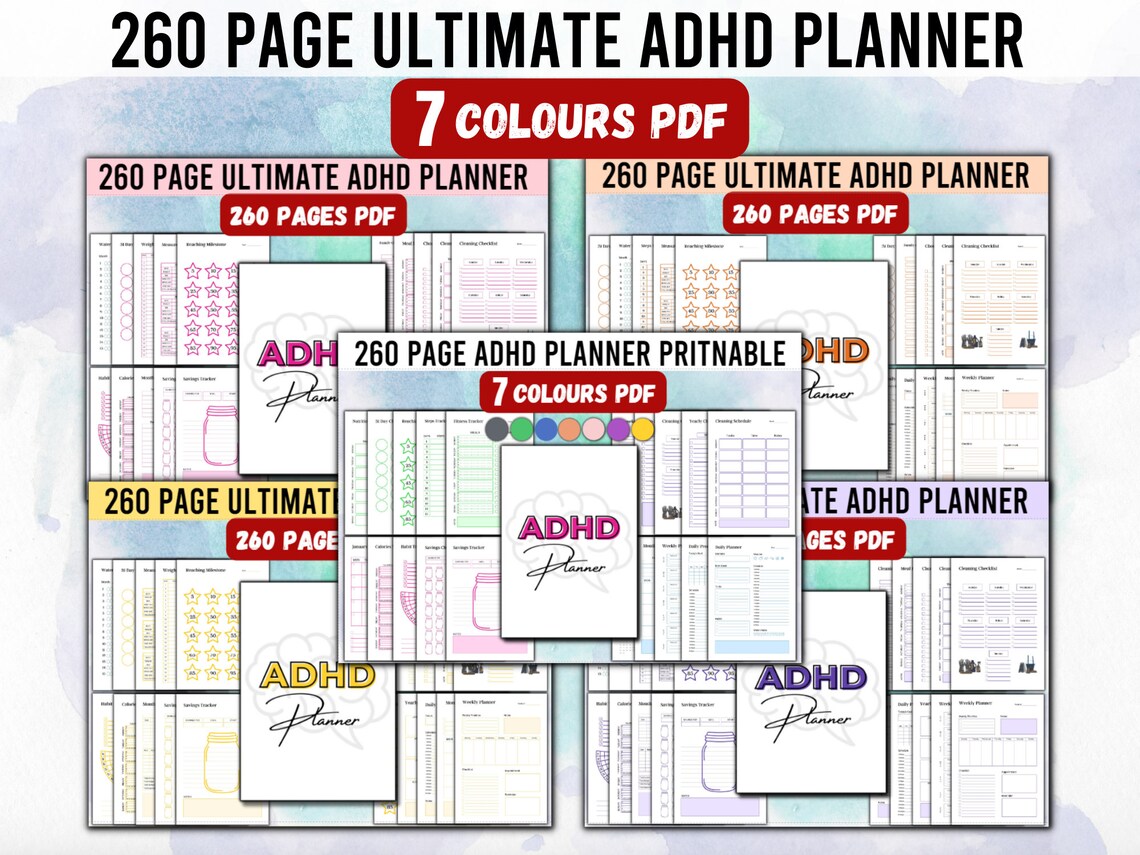 Ultimate ADHD Planner Bundles Digital Planner Bundles Pdf - Etsy