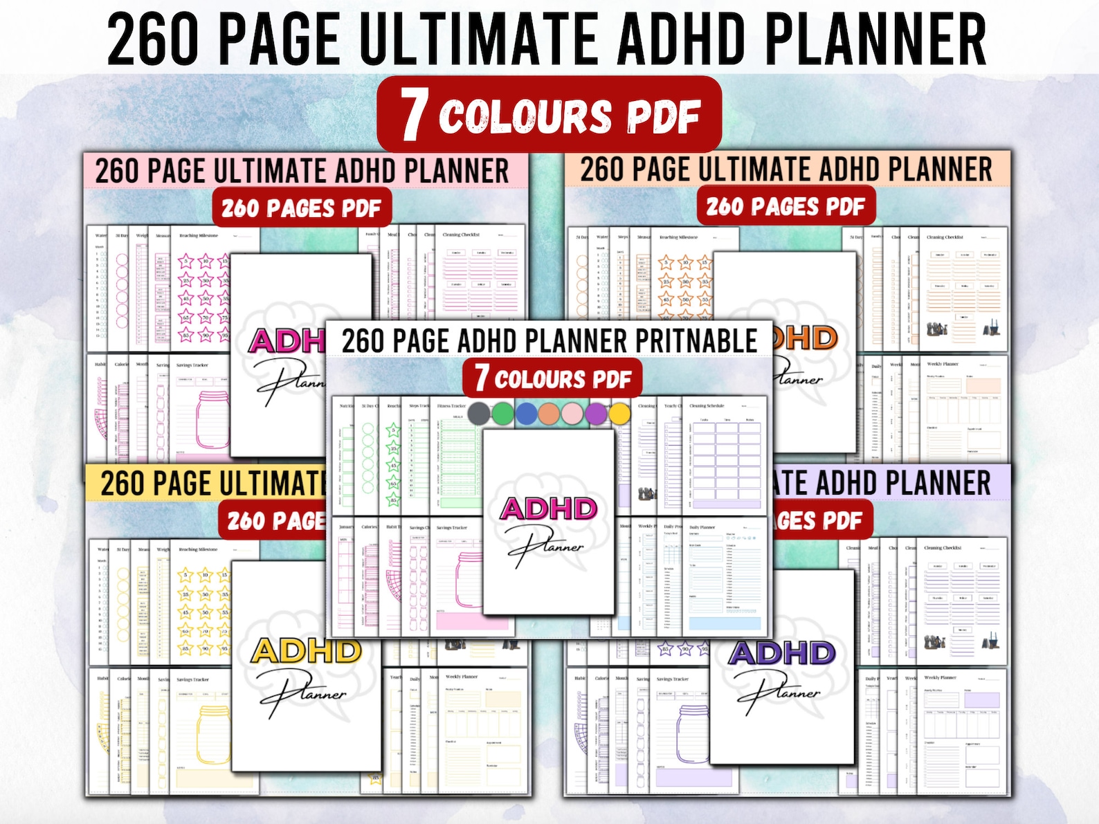 Ultimate ADHD Planner Bundles Digital Planner Bundles Pdf - Etsy