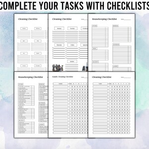 Editable Cleaning Schedule, Editable Cleaning Checklist, Family Chore ...