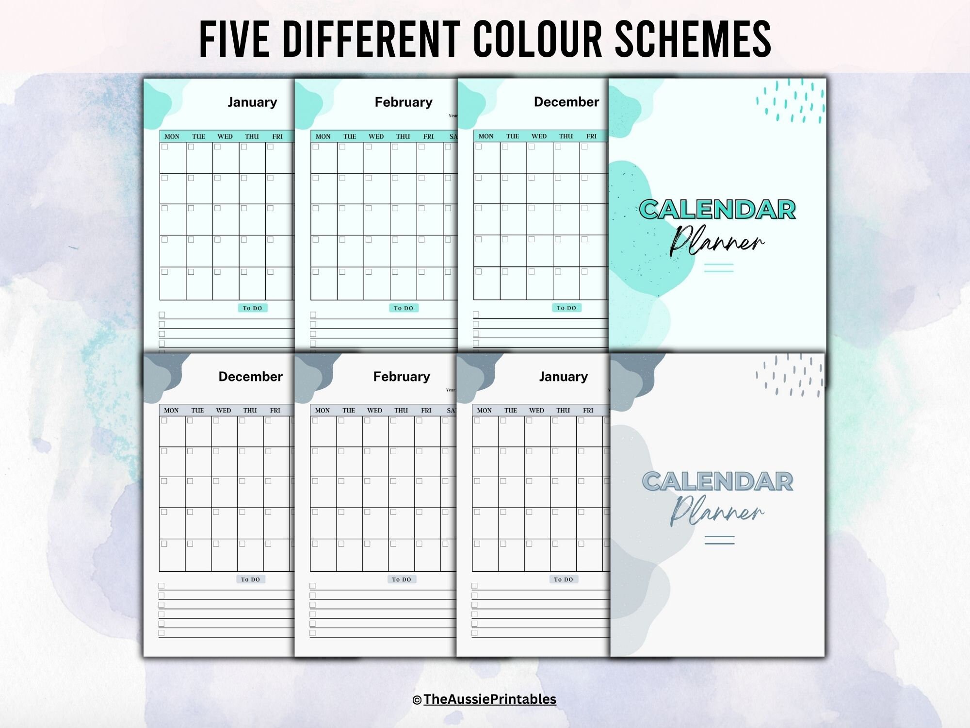 Undated Monthly Calendar Bundle, Remarkable 2 Planner and Templates ...