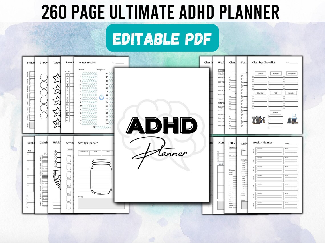 Ultimate ADHD Planner Bundles Digital Planner Bundles Pdf - Etsy