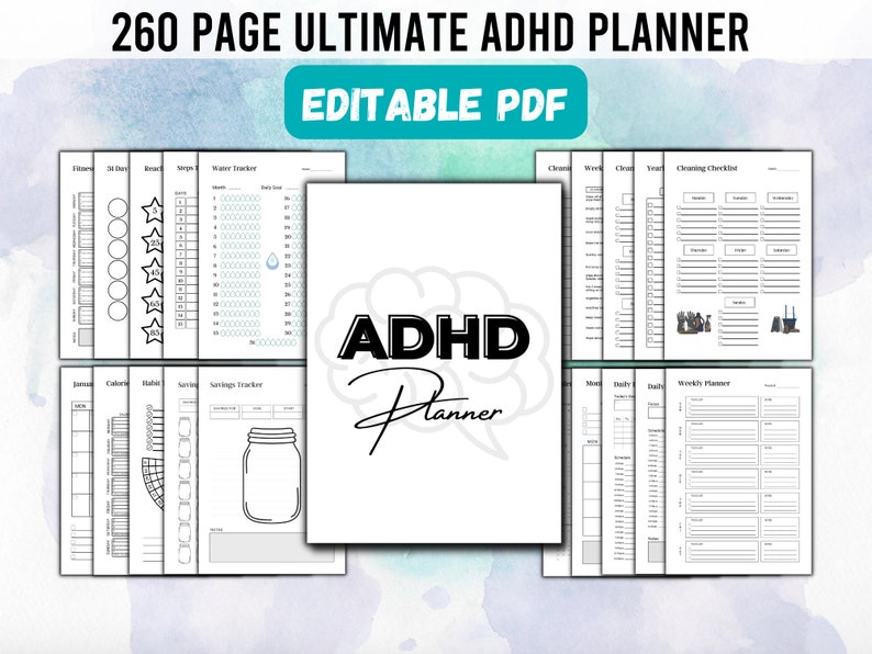 Ultimate ADHD Planner Bundles Digital Planner Bundles Pdf - Etsy
