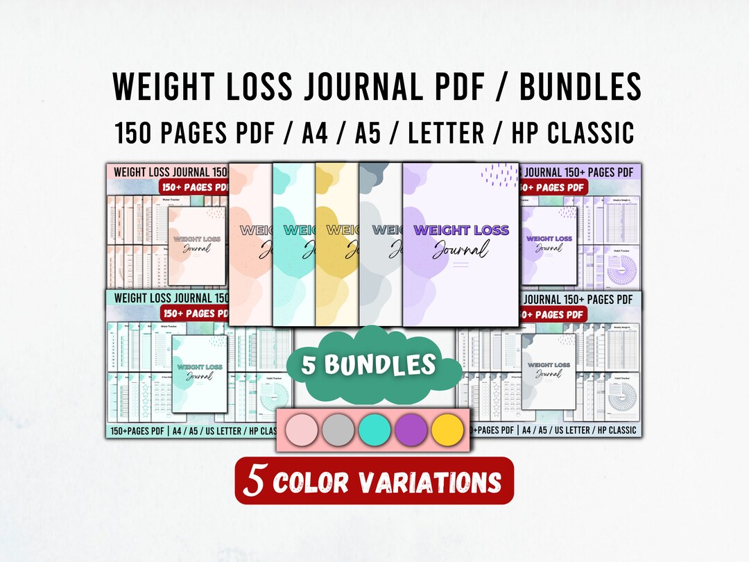 Weight Loss Journal Pdf, Weight Loss Tracker, Weight Loss Planner ...