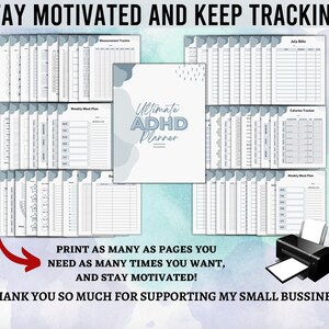 Ultimate ADHD Planner Adult, ADHD Digital Planner, ADHD Journal Printable, Adhd Adult Planner ...
