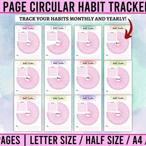 Pink Habit Tracker Printable, Daily and Monthly Habit Tracker Calendar ...