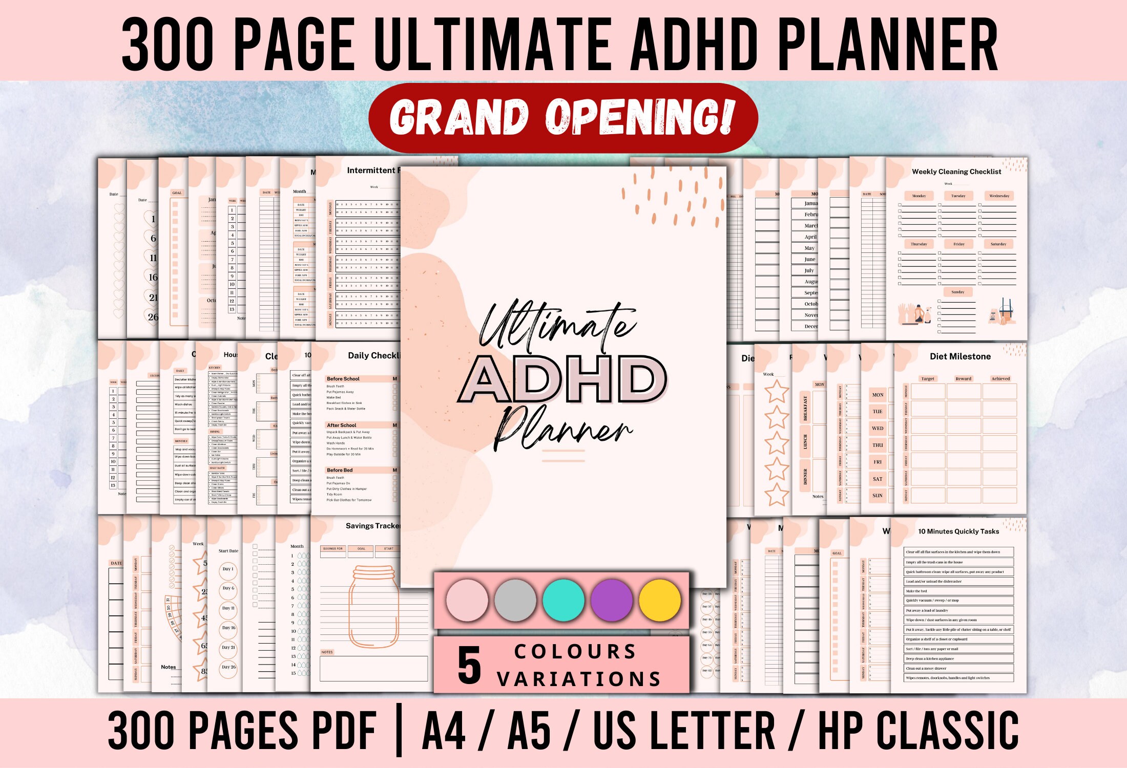 ADHD Planner Adult ADHD Planner Printable ADHD Productivity - Etsy