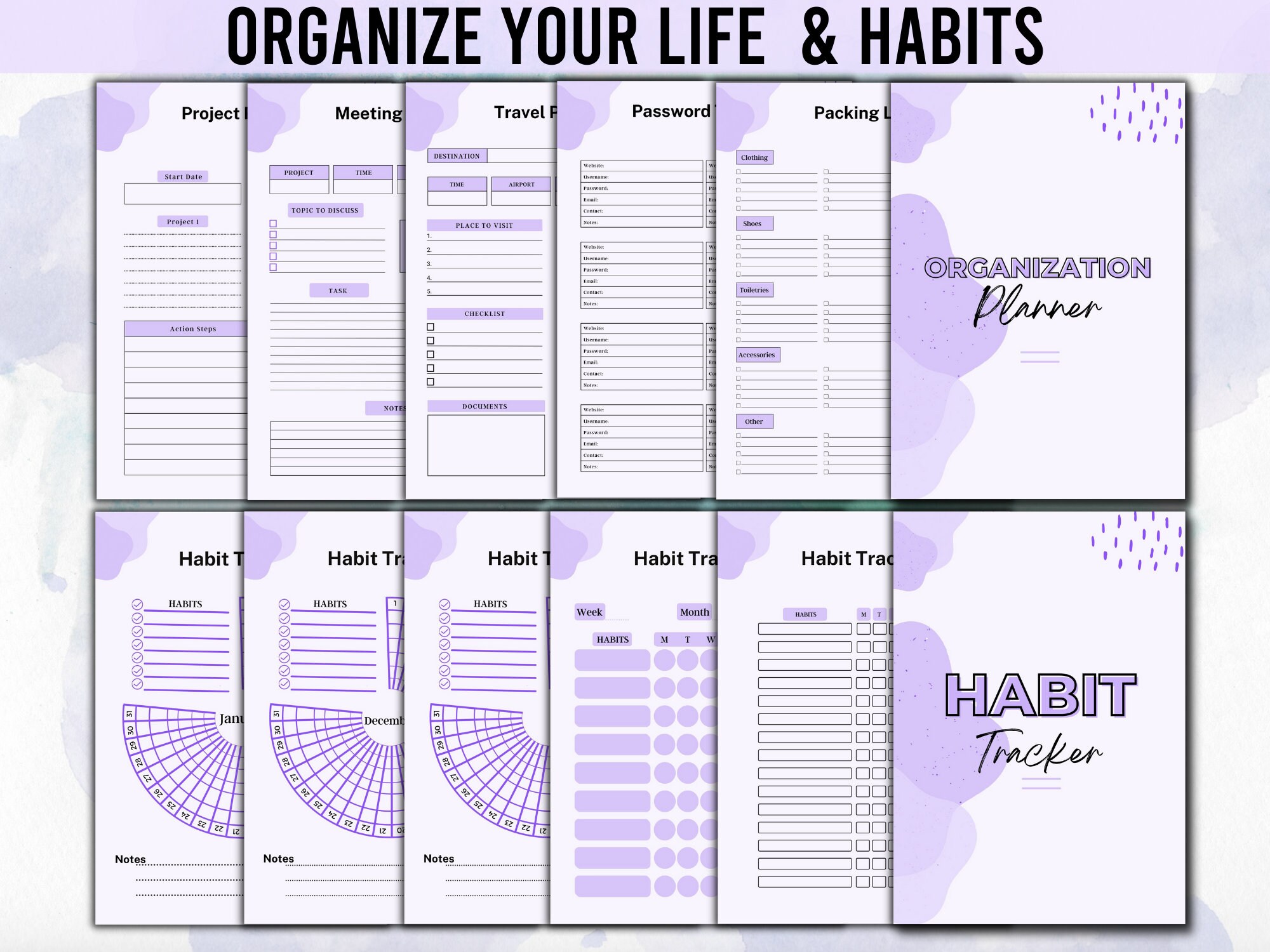 Purple ADHD Planner Adult ADHD Adult Planner Pdf ADHD - Etsy