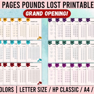 Weight Loss Journal Printable, Weight Loss Tracker Printable, Workout ...