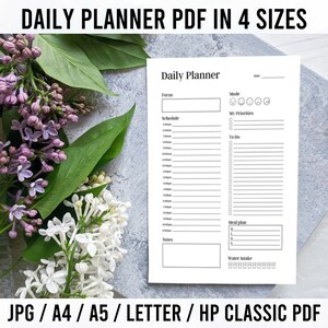 Daily Hourly Planner, Adhd Planner Adult, Daily Schedule, Daily to Do ...