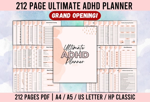 ADHD Planner Adult ADHD Planner Printable ADHD Productivity - Etsy