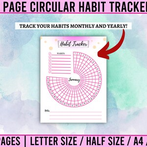 Pink Habit Tracker Printable, Daily and Monthly Habit Tracker Calendar ...
