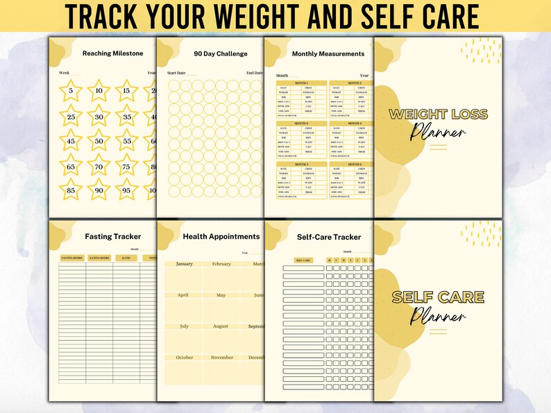 Yellow ADHD Planner Printable, ADHD Planner Adult, Adhd Digital Planner ...