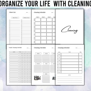 Editable Cleaning Schedule, Editable Cleaning Checklist, Family Chore ...