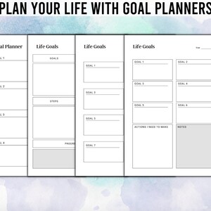 Editable Goal Planner Bundle, 2023 Goal Tracker Printable, Goal Setting ...