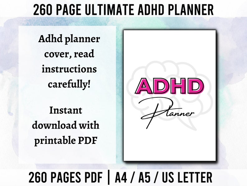 ADHD Planner Adult Pdf Printable ADHD Planner ADHD Daily - Etsy